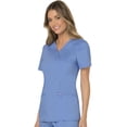Cherokee Workwear Revolution Women's Nurse Uniform Scrubs Top Mock Wrap ...