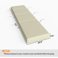 Set of 2 Chaise Lounge Cushion, 4" Thick Outdoor Lounge Chair Cushions ...