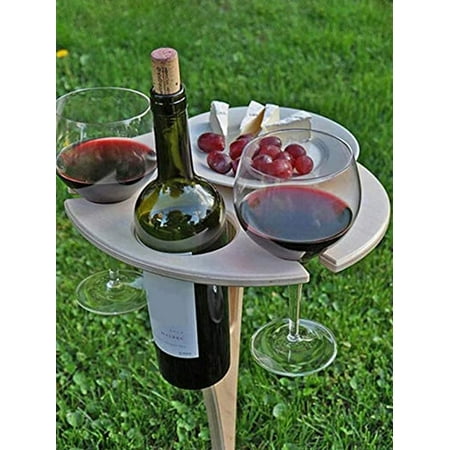 MSYMY Outdoor Wine Table,Portable Beach Table Folding Wine Table Stake ...
