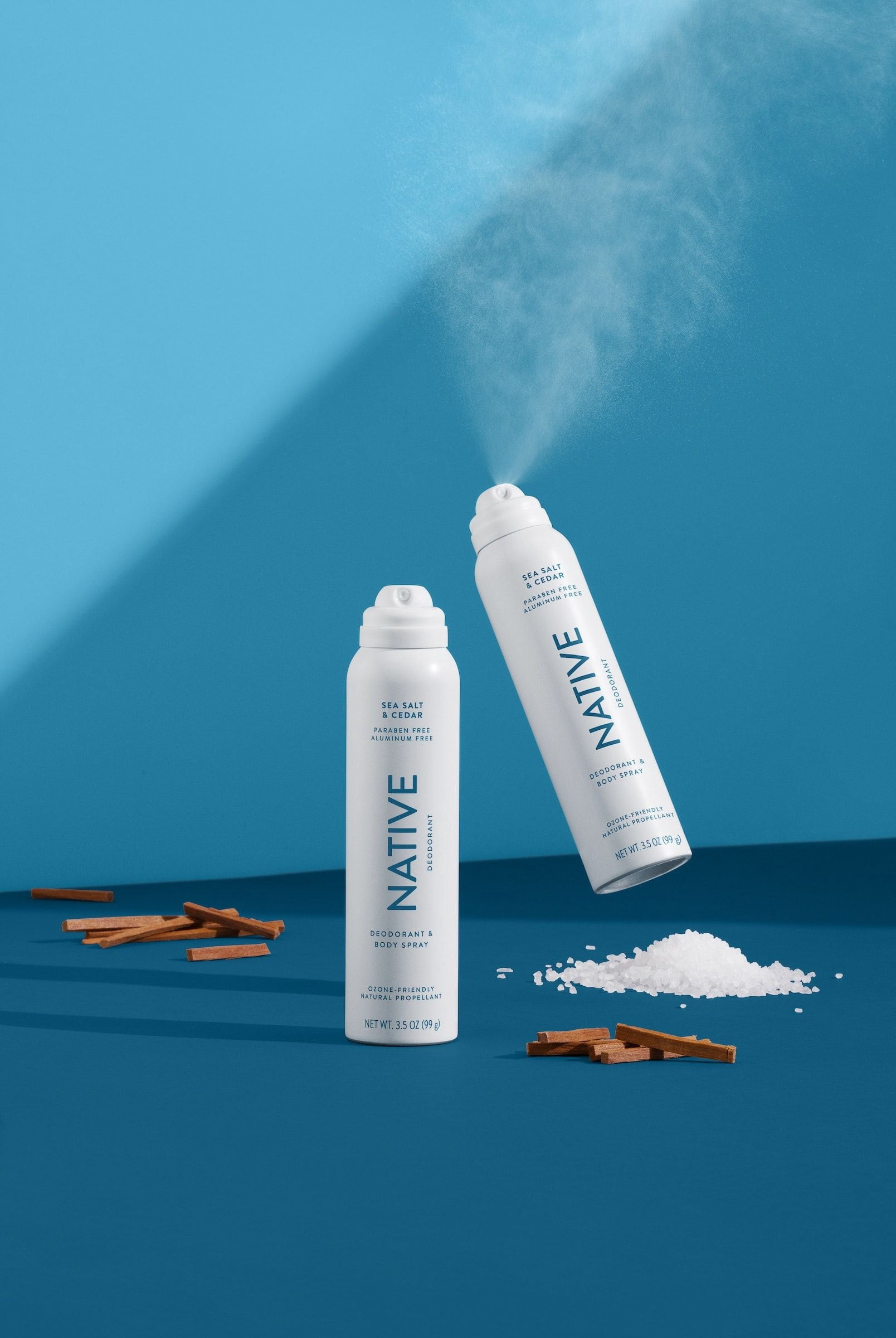 Native Deodorant and Body Spray, Sea Salt & Cedar, Aluminum-Free, for ...