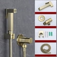 Bidet Spray Set Brushed Gold Square Bidet Bathroom Hand Shower Bidet ...