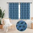 Blue and Green Argyle Pattern Blackout Curtains,Triple Weaved Fabric ...