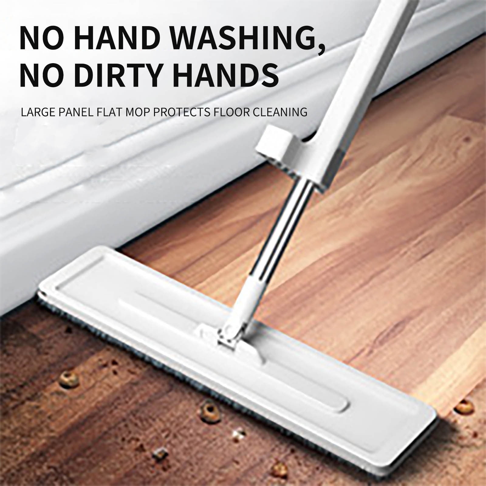 Dvkptbk Mop Large Rotary Handless Flat Mop for Household Water ...
