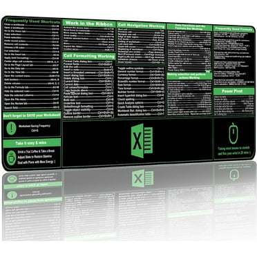 Excel Dictionary G-Sheets PC 84 Keyboard Shortcut Hotkeys Reference Guide Spreadsheets Mousepad ...