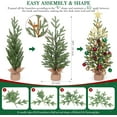 Highcool 2FT Christmas Tree with 30 Lights 26 Ornaments, 24-inch ...