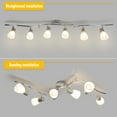 Depuley 6-Light LED Adjustable Track Light Fixture, Industrial Ceiling ...