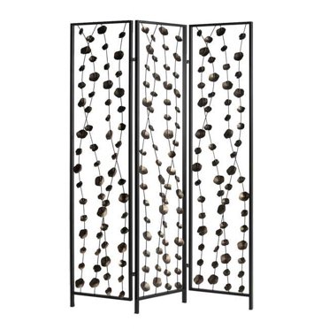 Contemporary Foldable 3 Panel Falling Springs Screen Room Divider ...