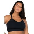Fruit of the Loom Women's Seamless Strappy Back Longline Bra 2-Pack, S to 4XL, Soft Comfort ...