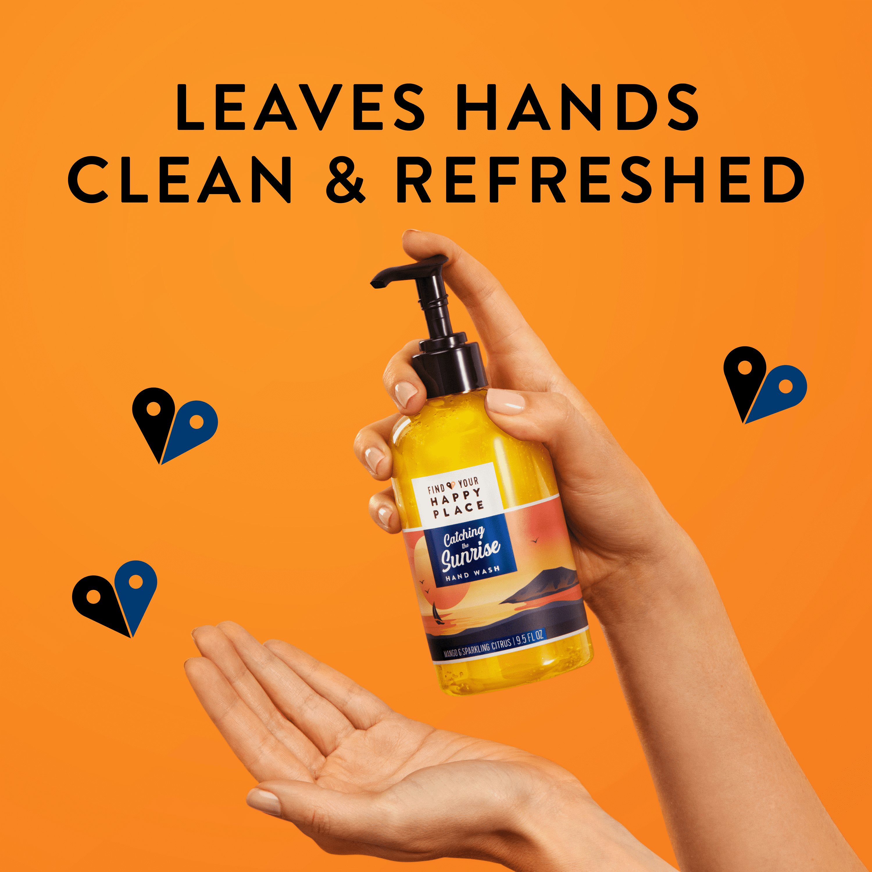 Find Your Happy Place Liquid Gel Hand Wash, Catching the Sunrise Mango ... Find Your Happy Place Liquid Gel Hand Wash, Catching the Sunrise Mango ...