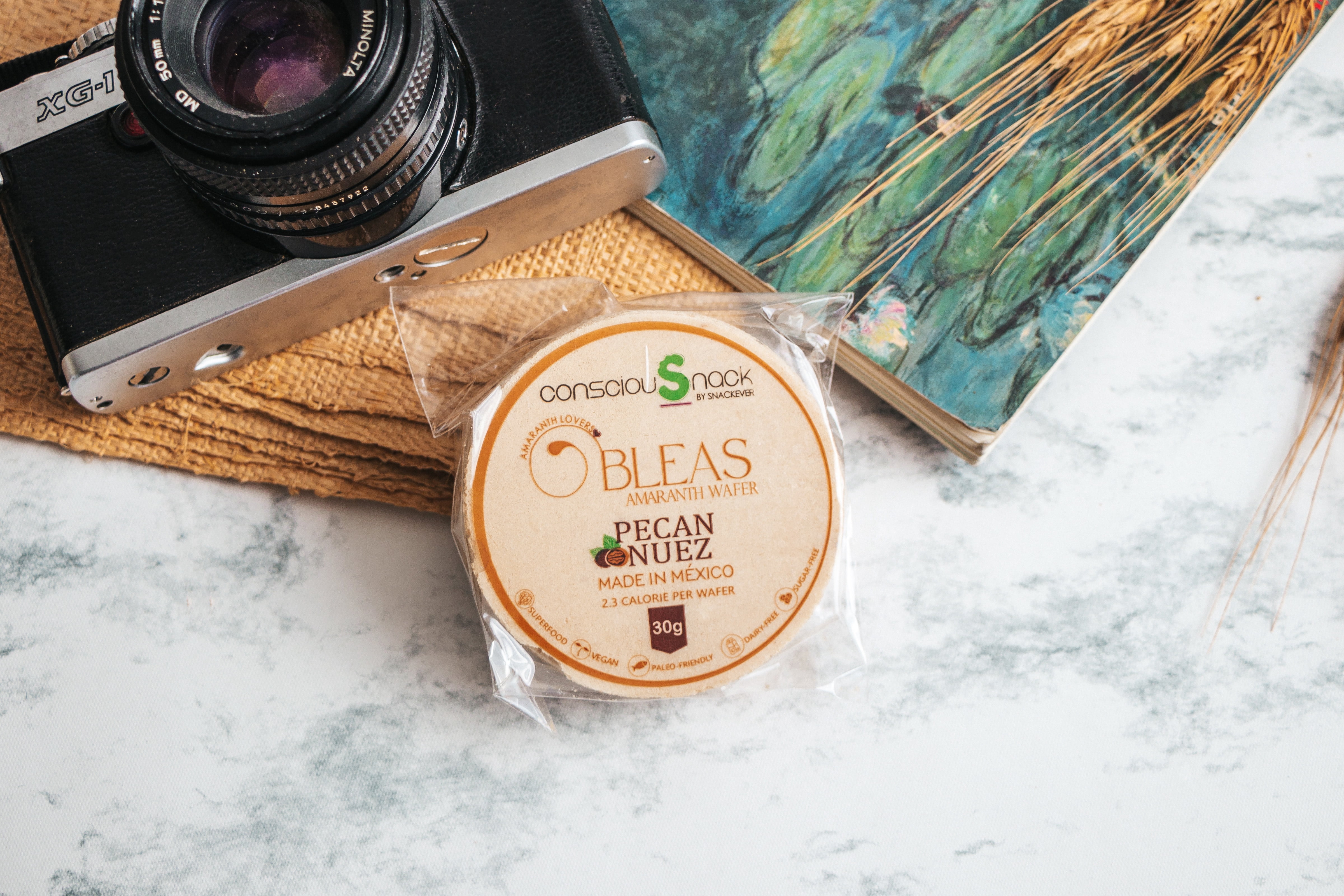 consciouSnack Obleas Pecan Amaranth Wafers Flavor | Dry Food Cookies ...