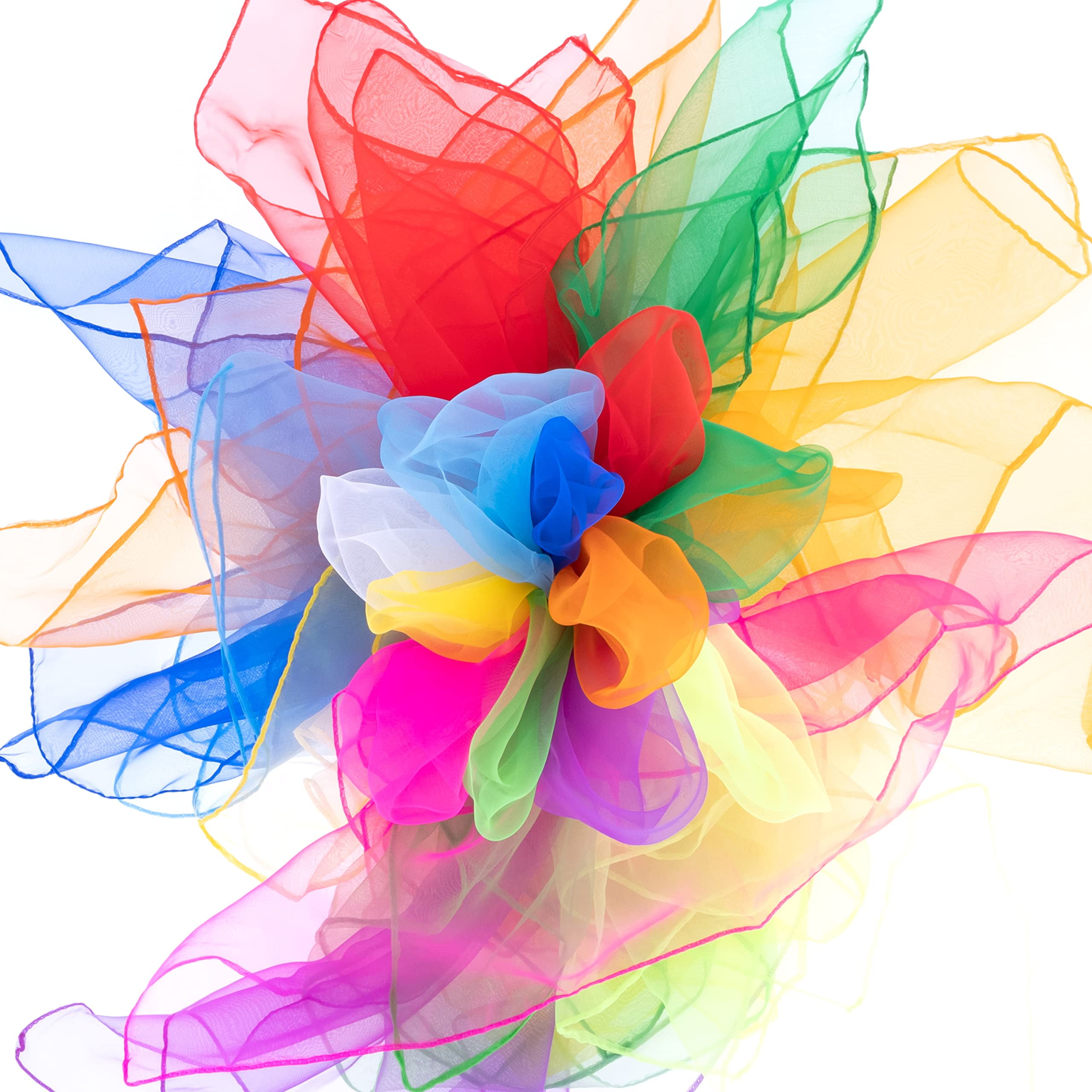 Juggling Cloths 20 Pieces Colorful Chiffon Cloths 24x24inch Dance ...