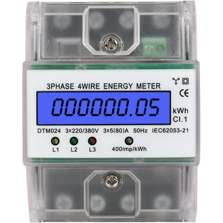 Electricity meter 220/400V 5-100A three-phase meter Digital electricity ...