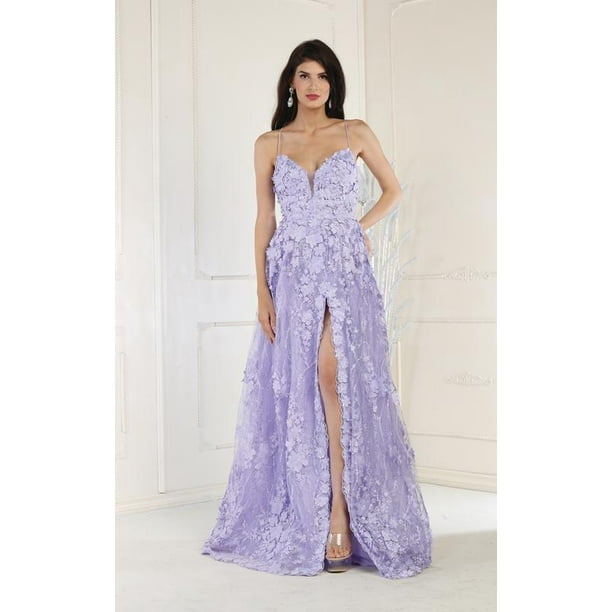 Thigh High Slit Prom Dress - Walmart.com