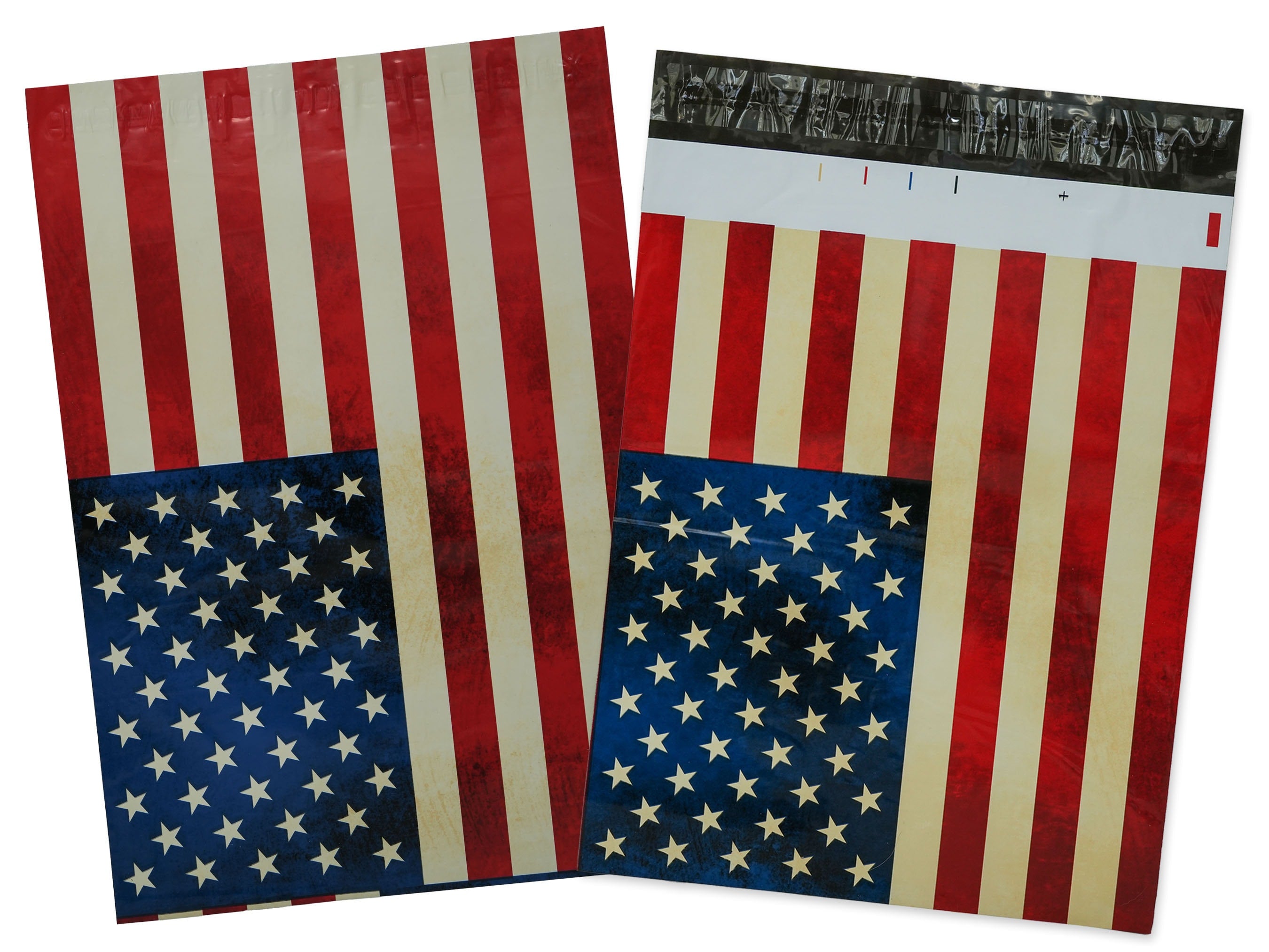 10x13 Rustic Flag Patriotic Poly Shipping Mailers, United States Red ...