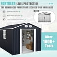 LuckyNote 8x12 FT Outdoor Metal Storage Shed, Large Garden Tool Shed ...