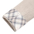 Floleo Men Point Collar Plaid Contrast Cuff Imitation Linen Button Down ...
