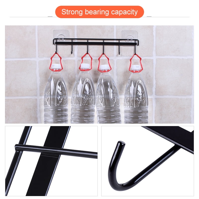 HAOAN Kitchen Rail Rack Wall Mounted Utensil Hanging Rack Hanger Hooks ...