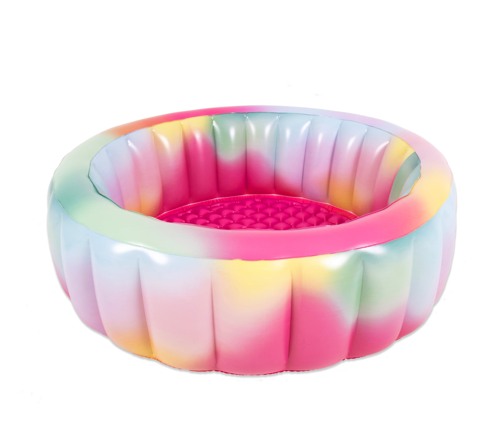 Packed Party Luxe Multi-Color 59" Round Soft-Sided 3-Ring Inflatable ...