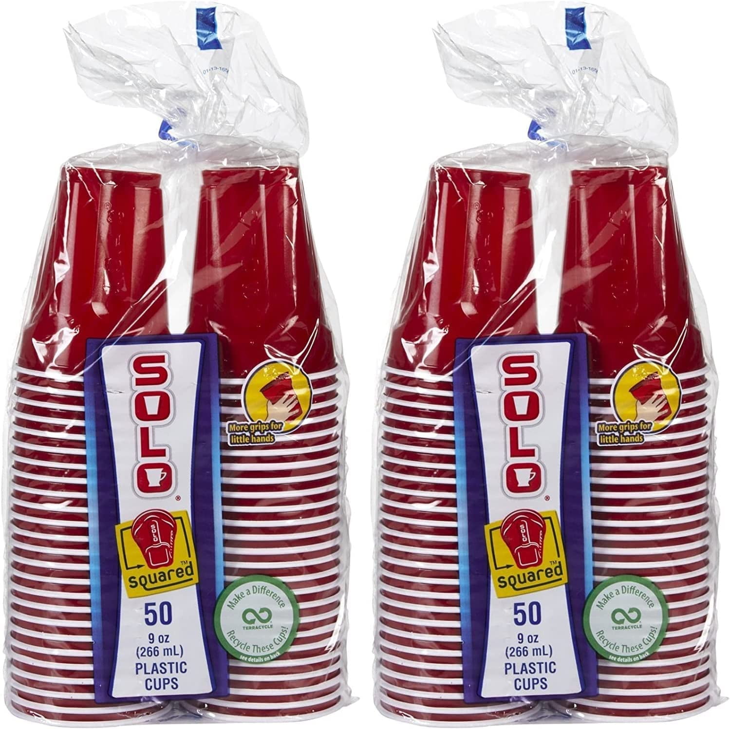 Solo Squared 9 Ounce Party Cups (100 Cups) - with Make Your Day Drink ...
