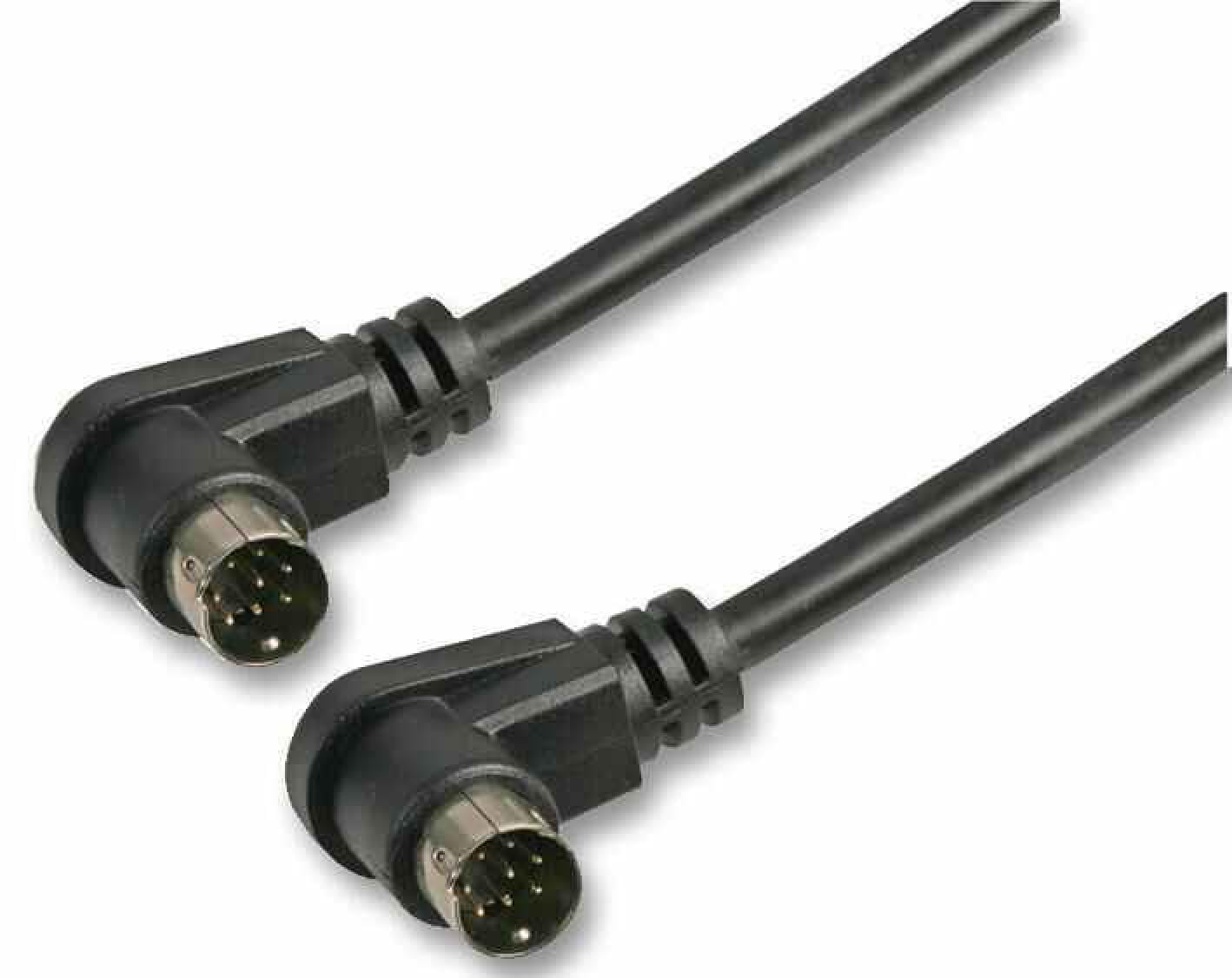 ELECTROVISION - 8 Pin Mini-DIN (S-VHS) Male to Male Lead, 1m Blue ...