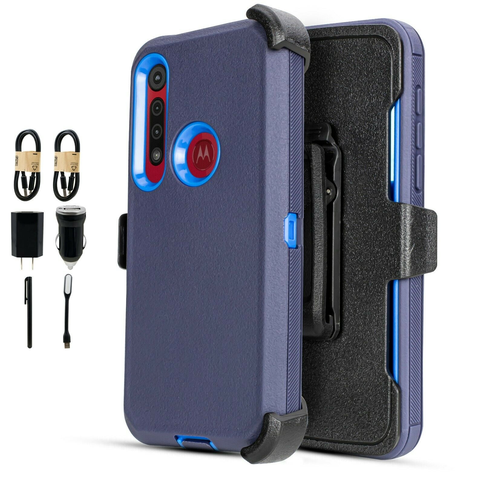 Value Pack ! for Moto G8 Plus case Phone Case 360° Cover Built In ...