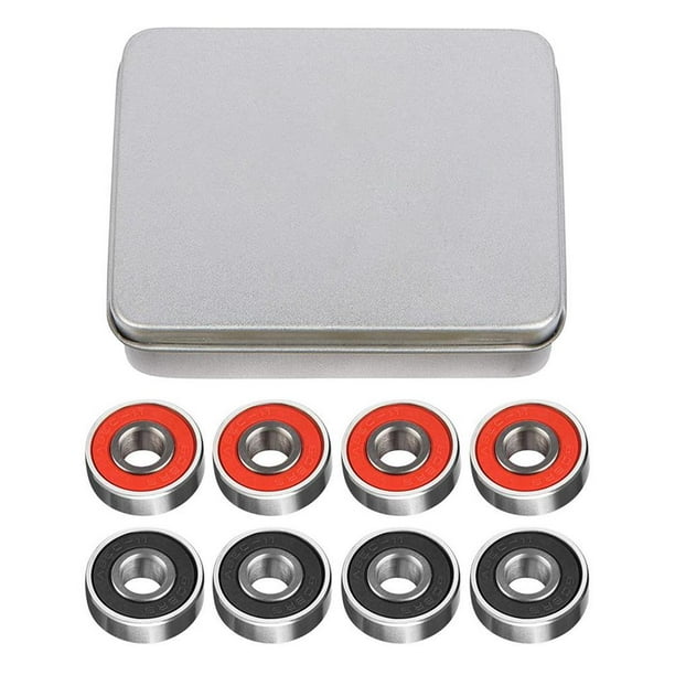 relayinert 8 Pieces Skateboard Bearing Carbon Steel Universal Inline ...