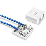 NavePoint Keystone Jack Surface-Mount Box 2-Port Ivory, 10-Pack ...