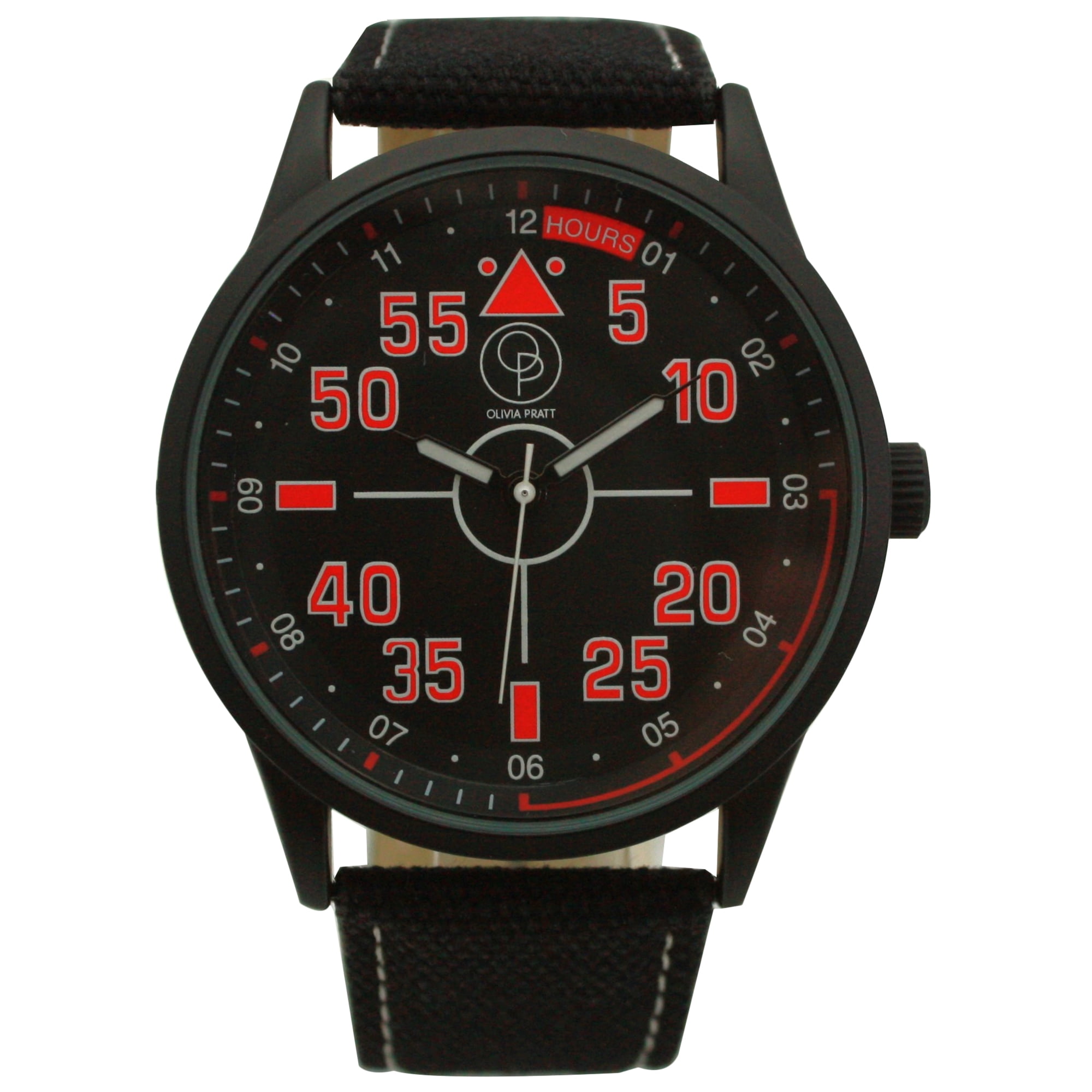 Olivia Pratt Denim Band Big Face and Numbers Men Watch - Walmart.com