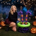 27inch Halloween Inflatable Witch Legs Cauldron Cooler, Large Capacity ...