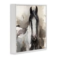 Stupell Industries Grey & Beige Horse Abstract Animals & Insects ...