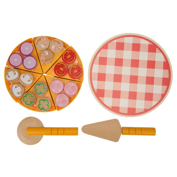 Pizza Toy, Pizza Cutting Toy, No Burrs Wooden Pizza Toy, Simulation ...