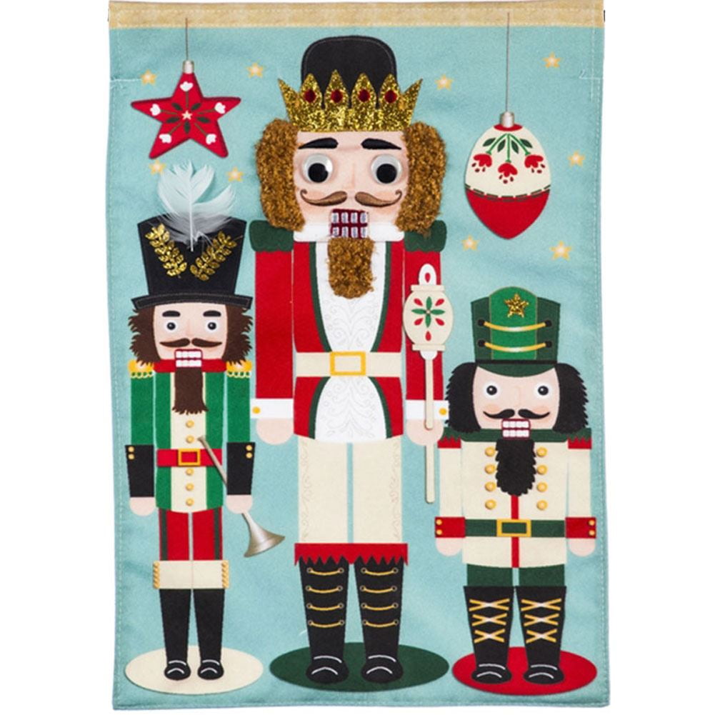 Nutcracker Trio Garden Linen Flag - Walmart.com