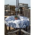 Abstract Paisley Pattern Round Outdoor Tablecloth with Umbrella Hole ...