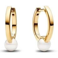 PANDORA Timeless Elegance Earrings, Polished Silver Jewelry with ...