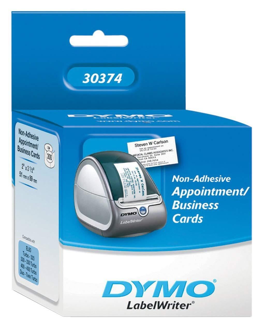 DYMO White 2x3-1/2" Card Stock 300 Per Roll 2'' x 3 1/2'' Standard ...