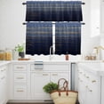 Abstract Golden Kitchen Curtains Valance and Tier Set Water Wave Dark ...