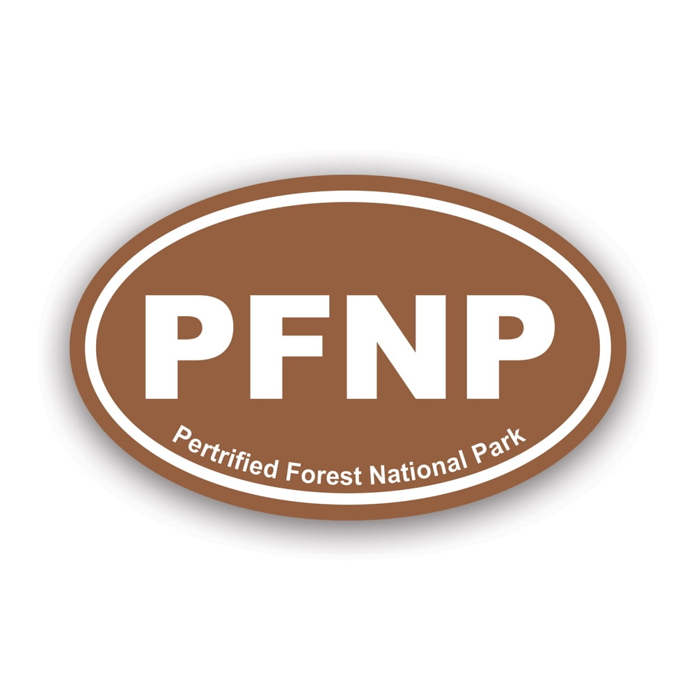 Pertrified Forest National Park Brown Oval Sticker Decal - Self ...