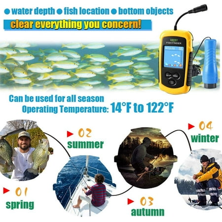 LUCKY Portable Fish Finder for Kayaks Hand held Depth Sounder Fish ...