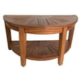 Aqua Teak Half Moon Stool With Shelf - Walmart.com