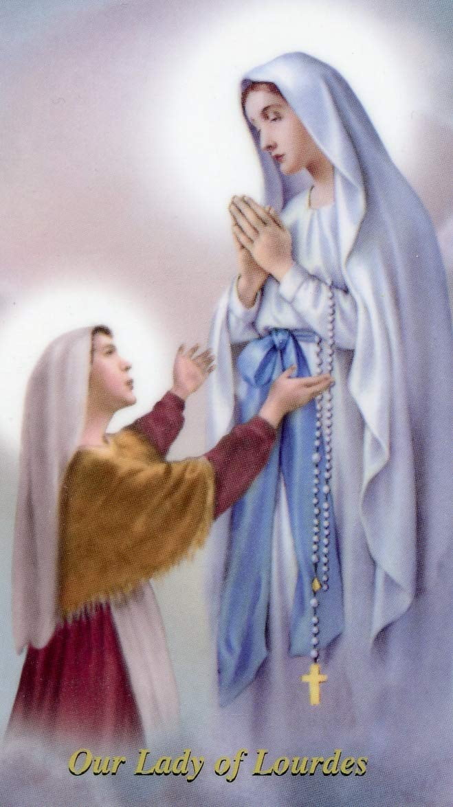 Prayer to Our Lady of Lourdes holy card - laminated - Pack of 25 - Walmart.com