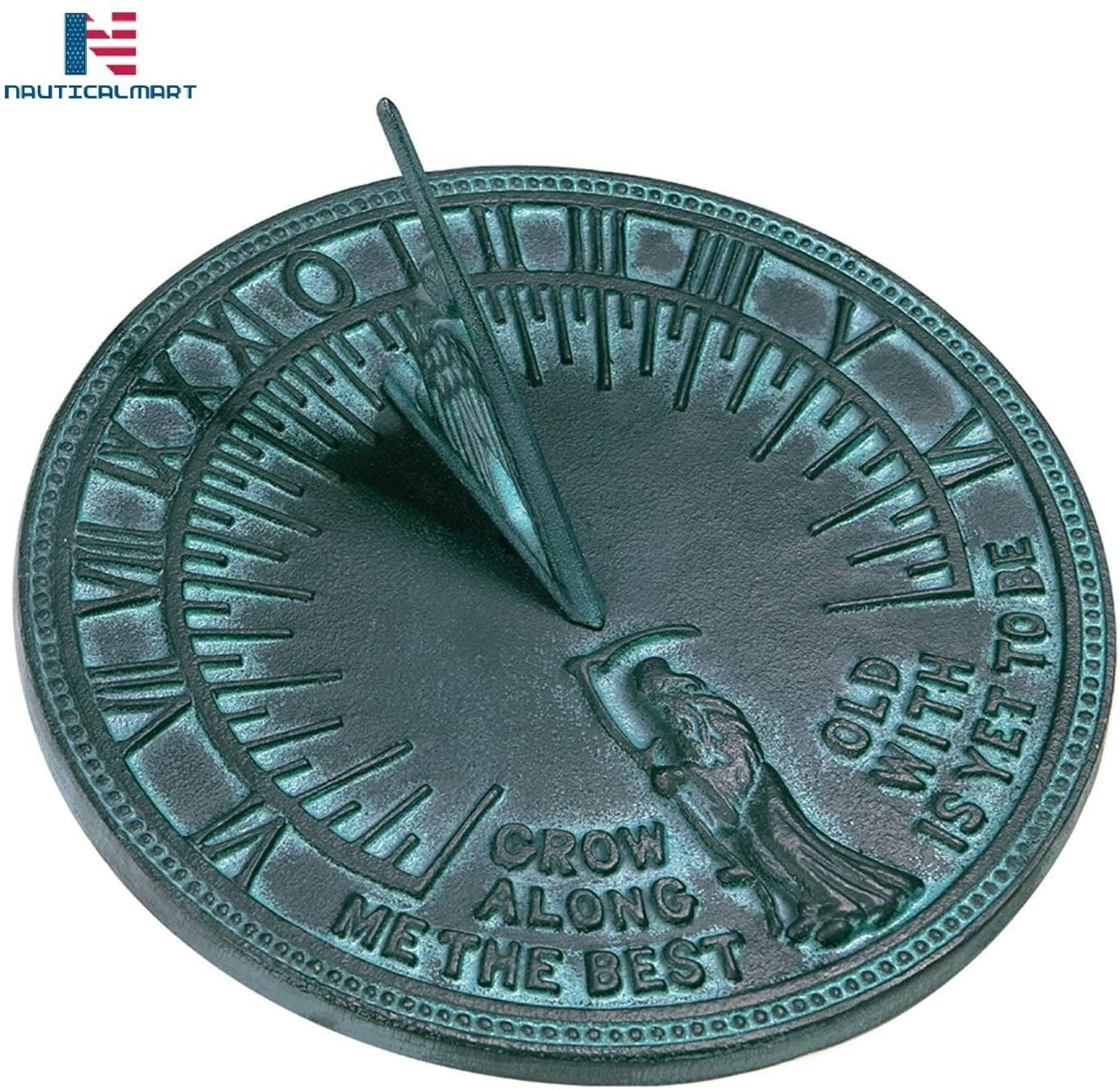 Buy NAUTICALMART Father Time Sundial, Cast Iron with Verdigris Finish ...