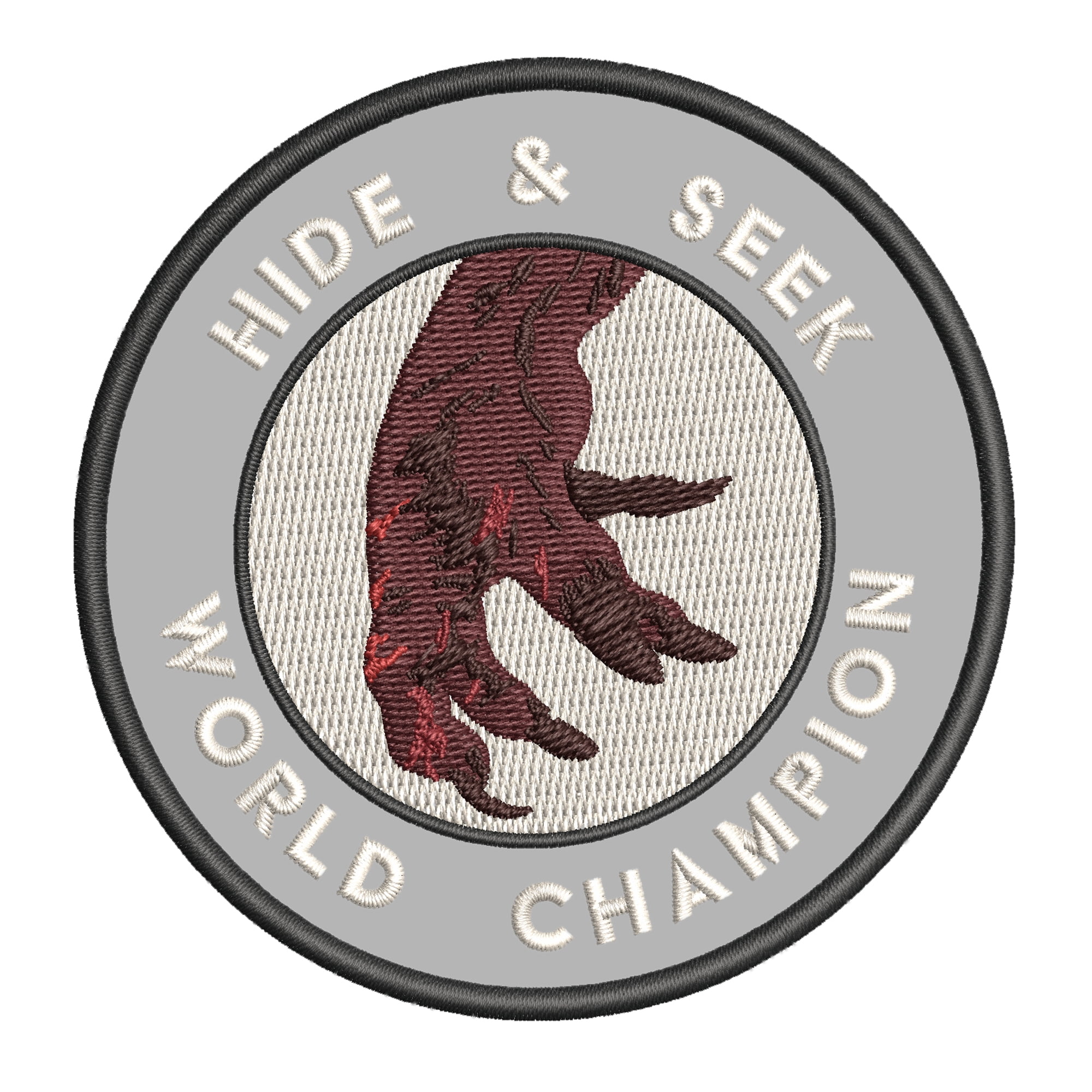 Bigfoot Patrol! Hide & Seek Champion 3.5" Iron On Or Sew On Embroidered ...
