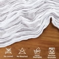 RLESO 6 Pack White Cheesecloth Table Runner 35x120 Inch Gauze Rustic ...