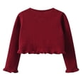 YunPes Girls Cardigan Long Sleeve Cropped Bolero Shrug Single-Button ...