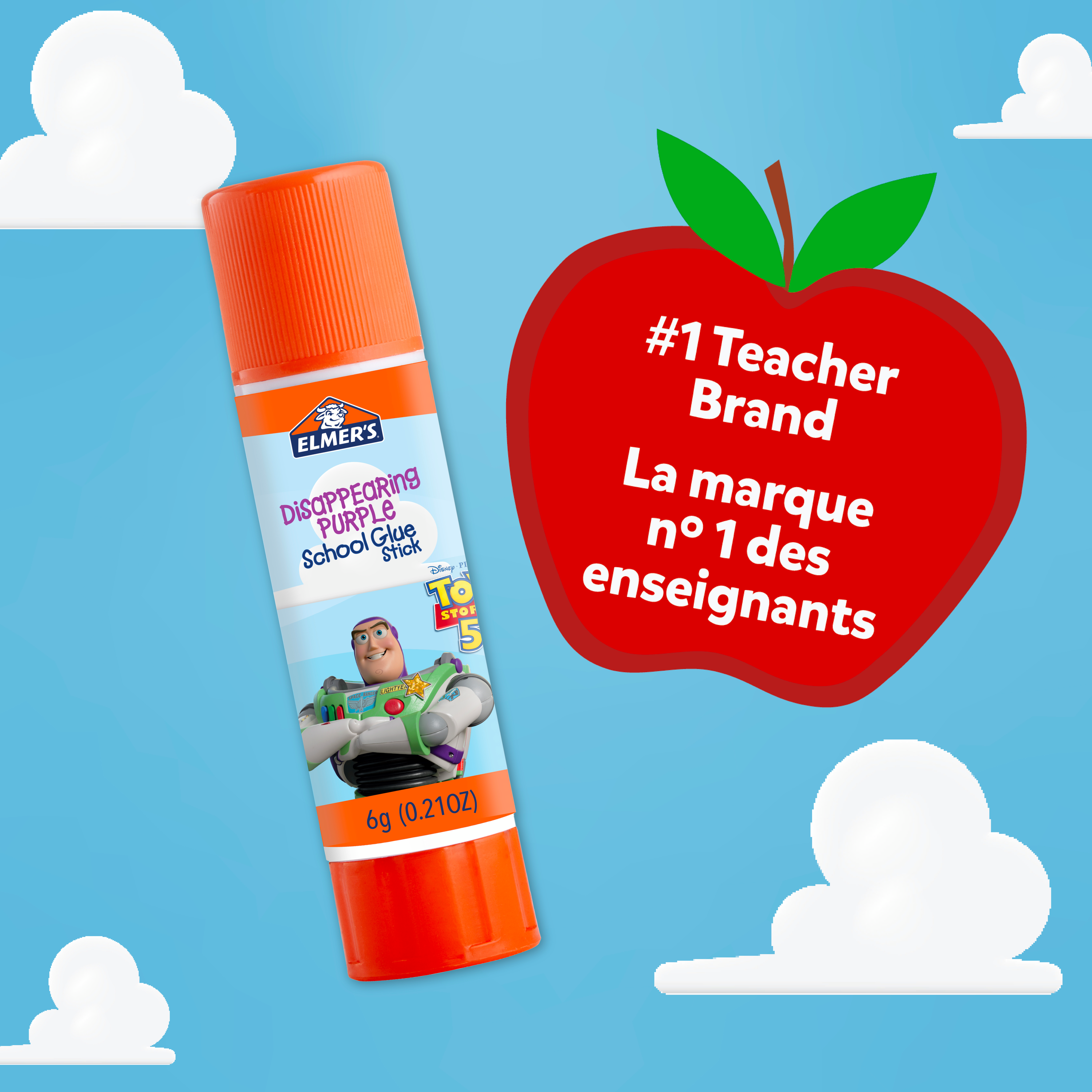 Elmer's Glue Sticks featuring Toy Story Characters, Disappearing Purple ...