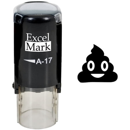 Round Teacher Stamp - Smiling Poop Emoji - Black Ink - Walmart.ca