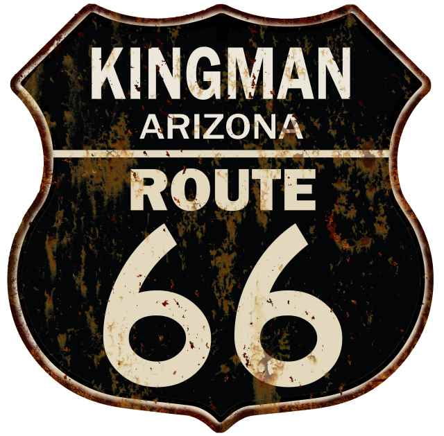 KINGMAN, ARIZONA Route 66 Shield Metal Sign Man Cave Garage ...