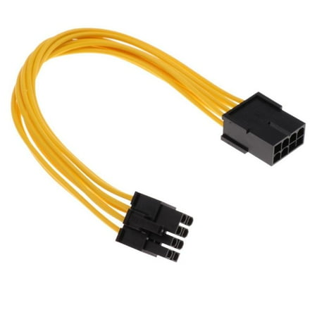 PCI-E 8-pin to 6+2-pin (6-pin/8-pin) Power Splitter Cable PCIE PCI ...