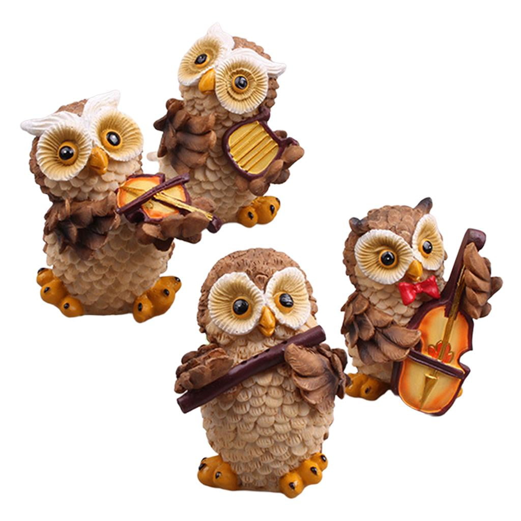 Click here for Runquan 4x Owl Figurines Garden Decorative Ornamen... prices