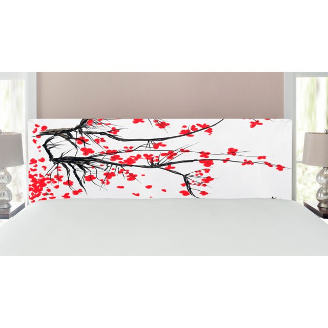 Nature Headboard, Sakura Blossom Japanese Cherry Tree Garden Summertime ...